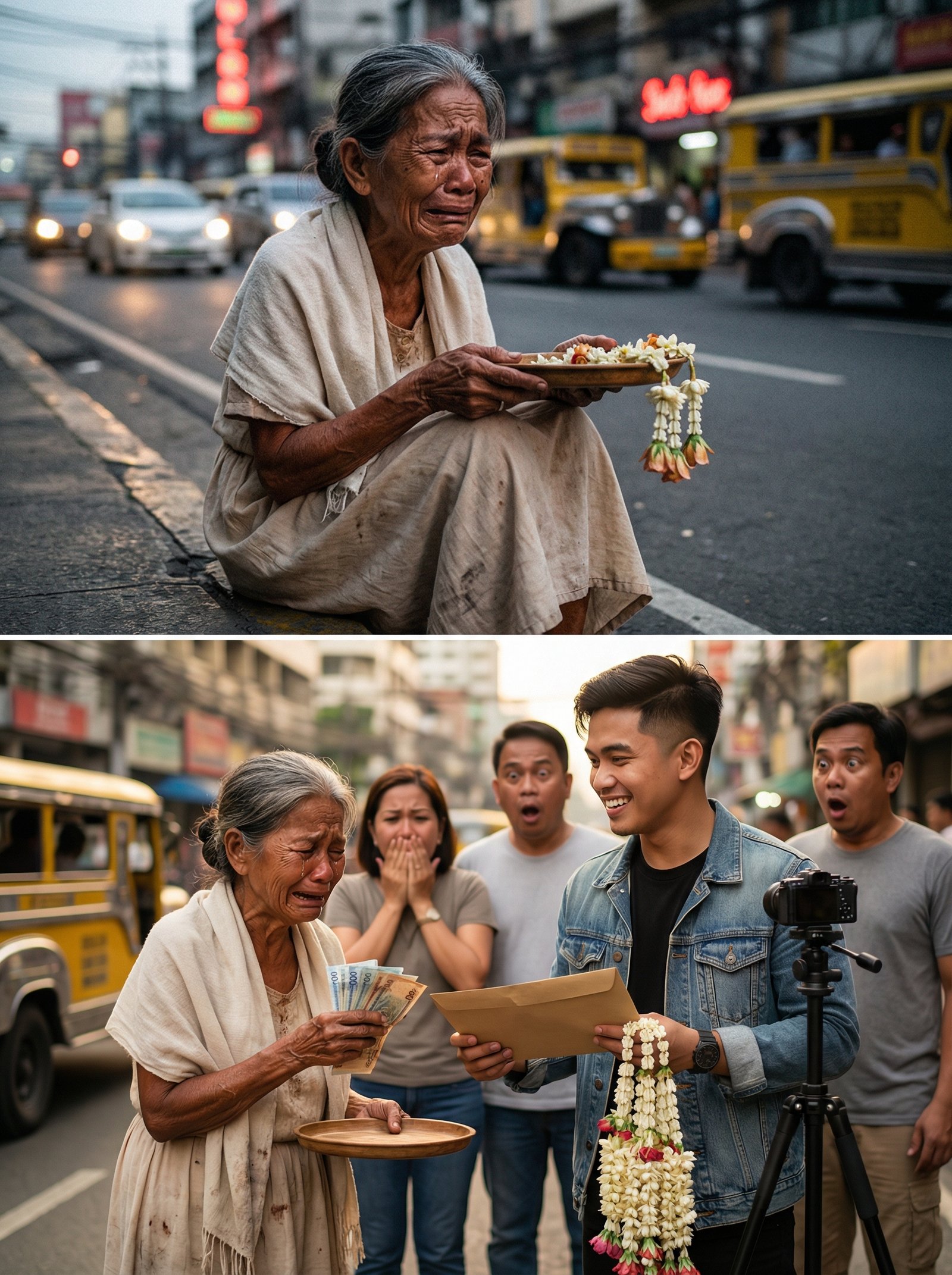 MATANDANG NAGTITINDA NG SAMPAGUITA—BINILHAN NG LAHAT NG PANINDA NG ...